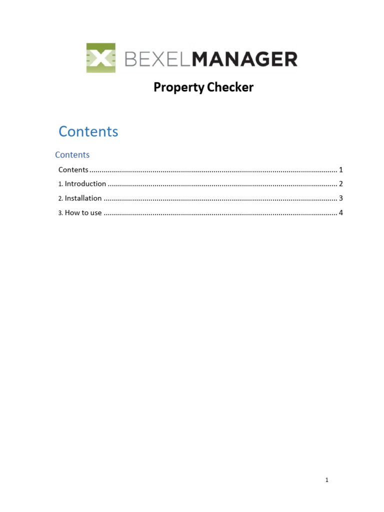 Property Checker User Manual | PDF | Microsoft Excel | Spreadsheet