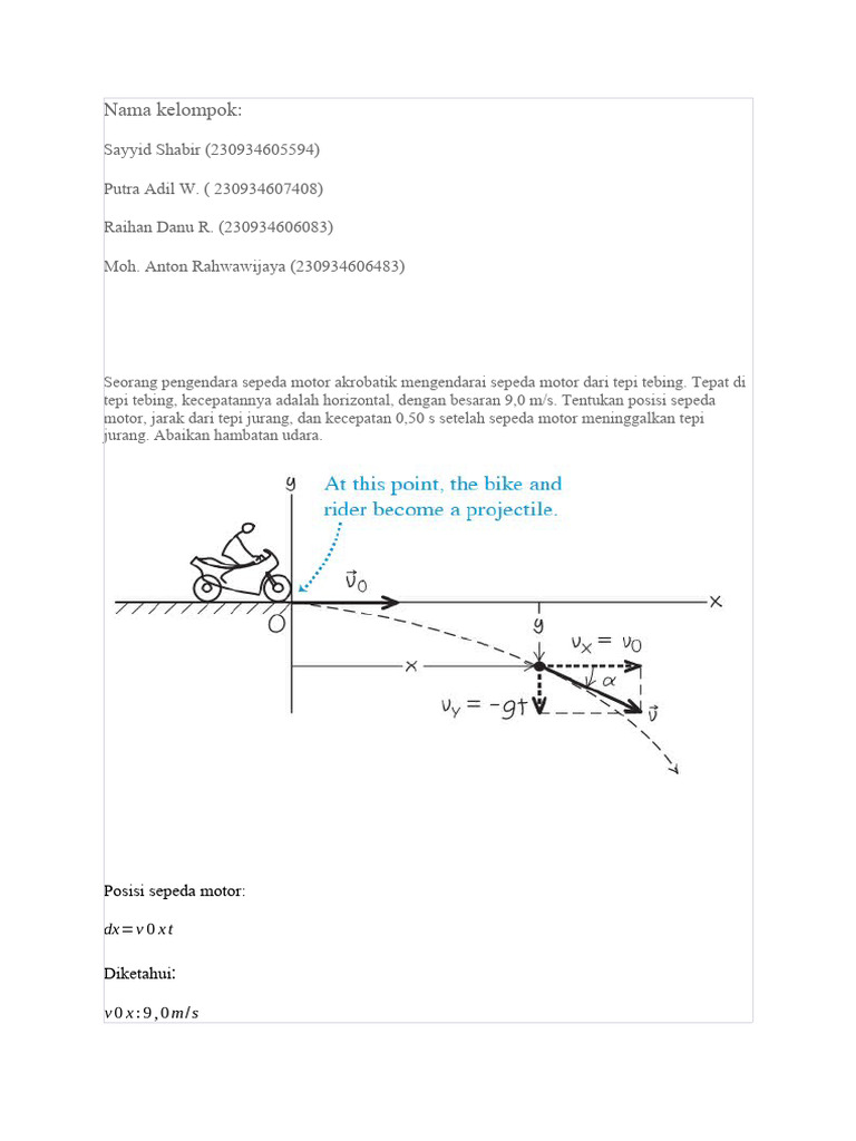 Posisi & Jarak Motor Akrobatik | PDF