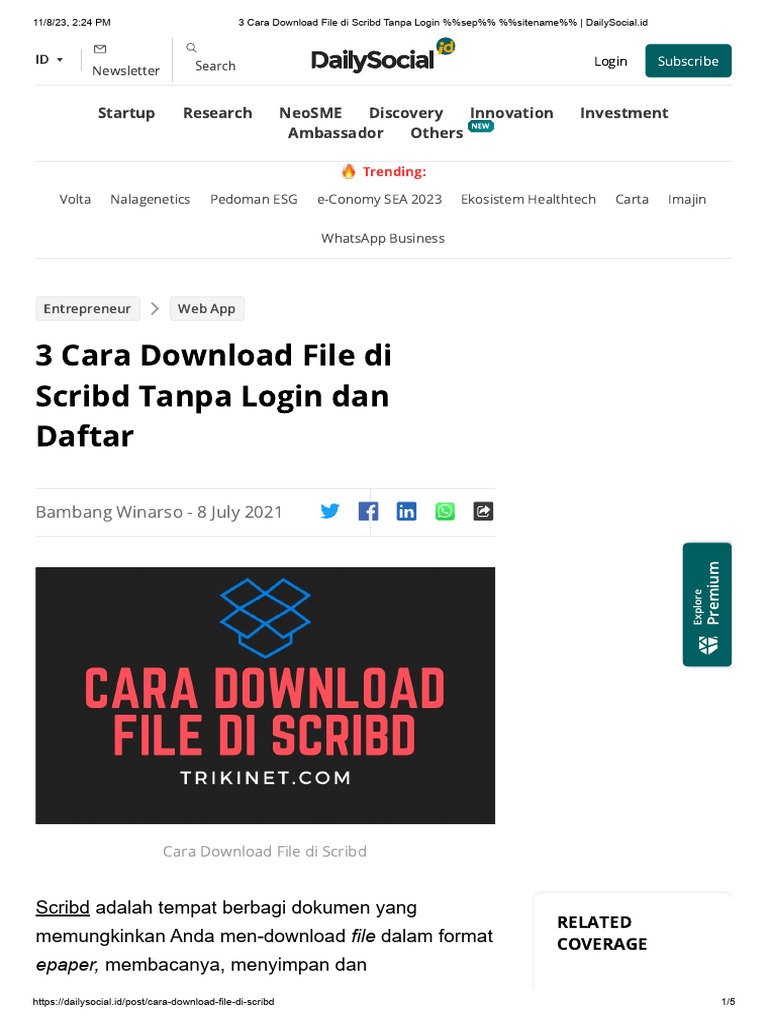 3 Cara Download File Di Scribd Tanpa Login Sep Sitename - DailySocial ...