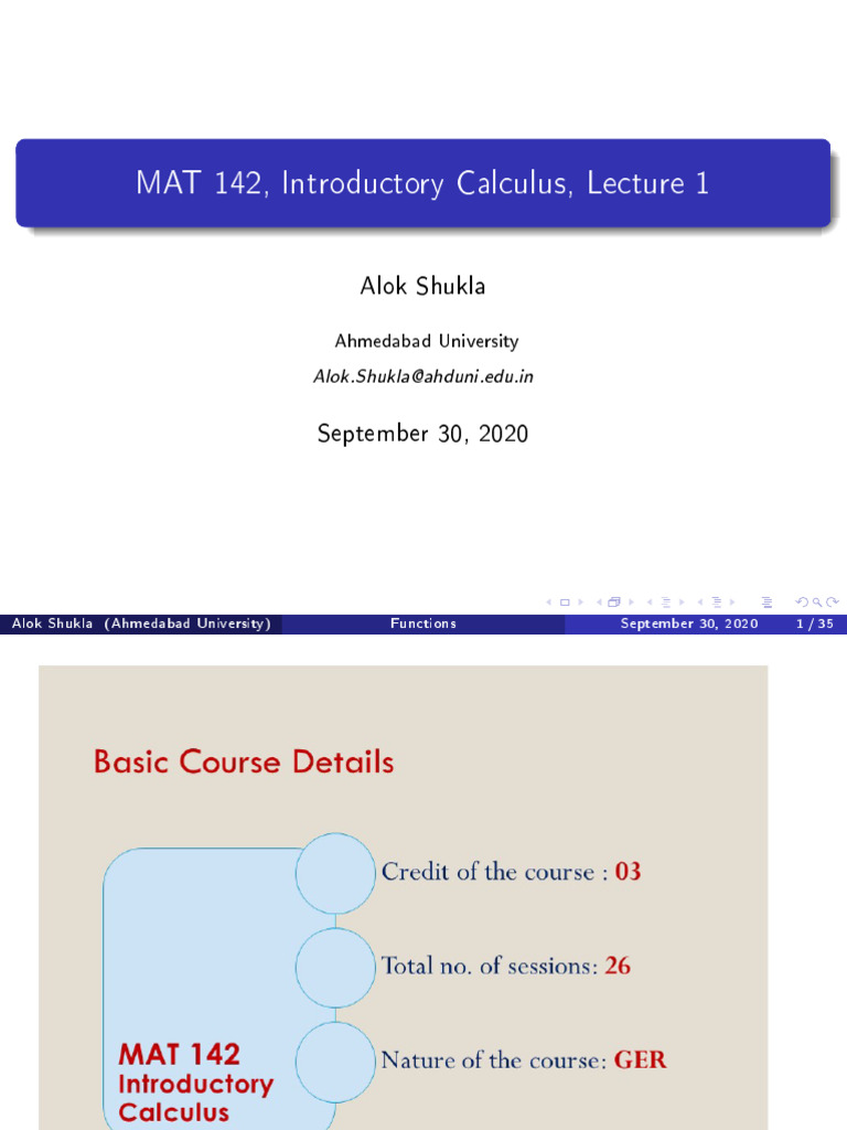 Functions Lec 1 | PDF | Function (Mathematics) | Trigonometric Functions