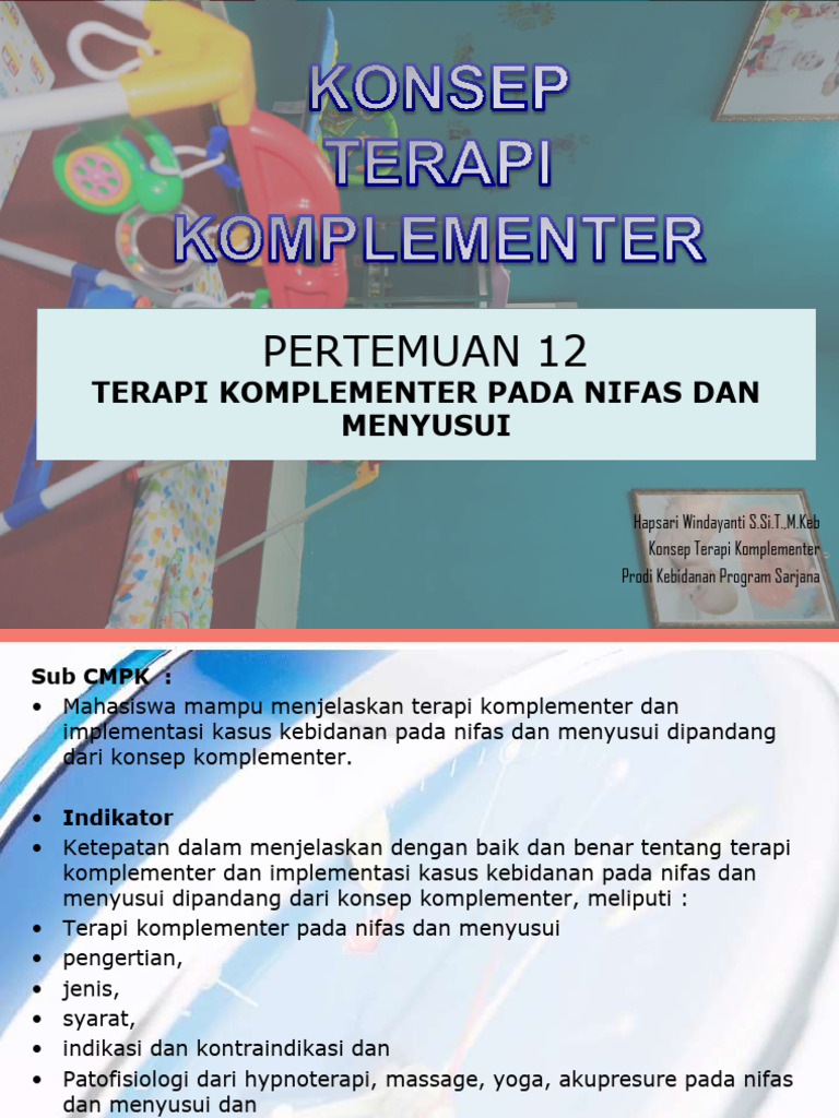Terapi Komplementer Nifas & Menyusui | PDF