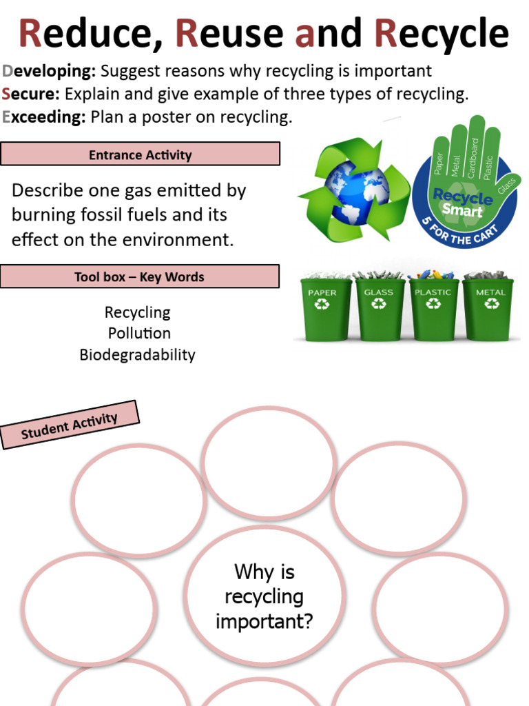 Lesson-9 Recycling | PDF | Recycling | Reuse