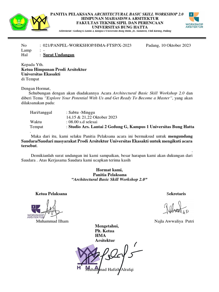 Surat Undangan Unnes | PDF