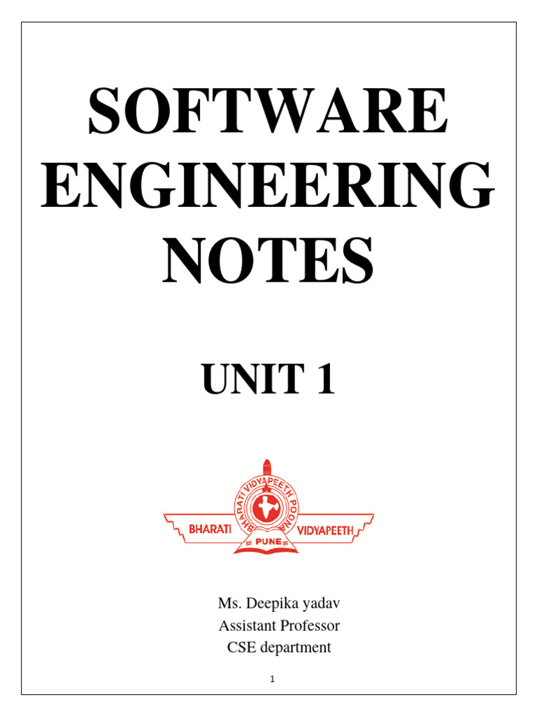Unit 1 Software Engineering | PDF | Software Development Process | Systems Science