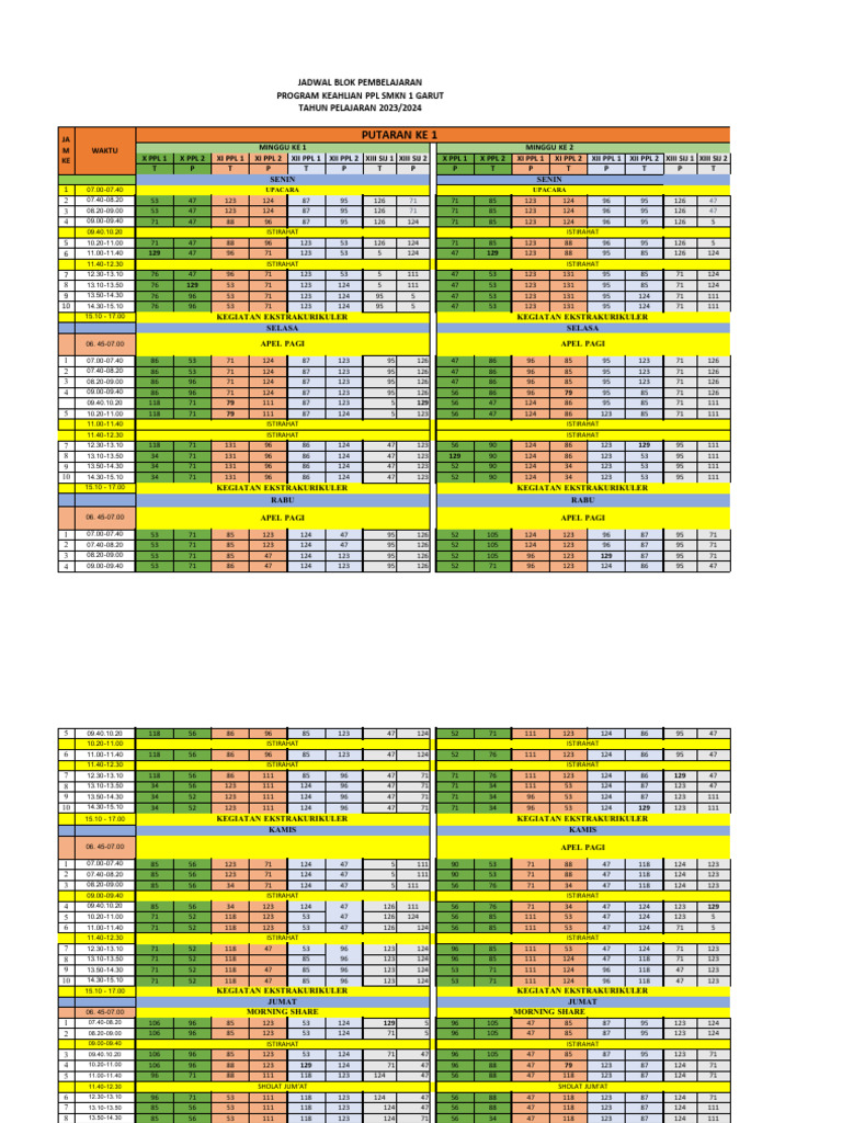 Jadwal PPL 2023 - 2024 | PDF
