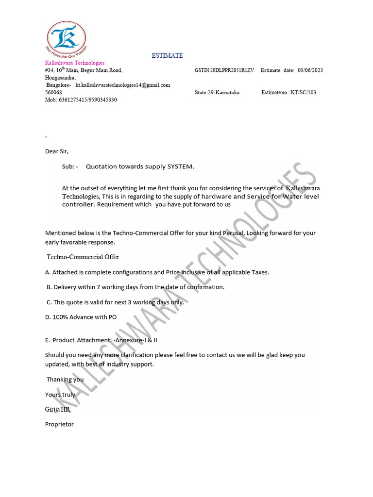 Estimate | PDF | System Software | Computer Hardware