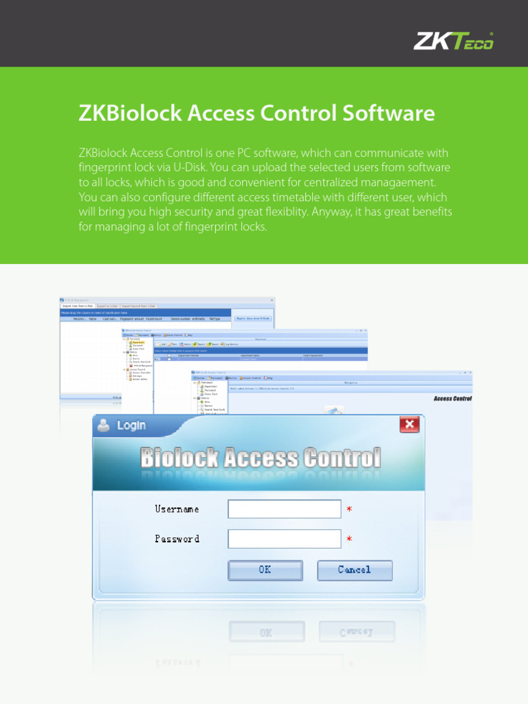 ZKBiolock Access Control | PDF | Access Control | User (Computing)