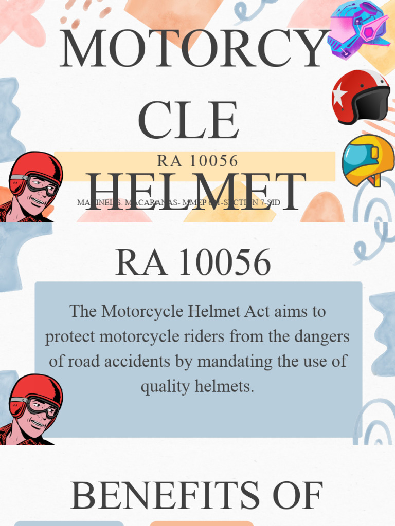 Ra 10054 | PDF | Motorcycle | Land Transport