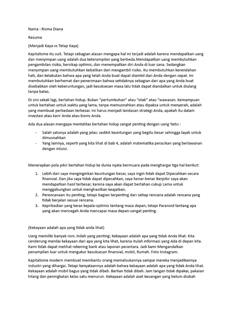 Resume Hima-Ak Risma Diana | PDF