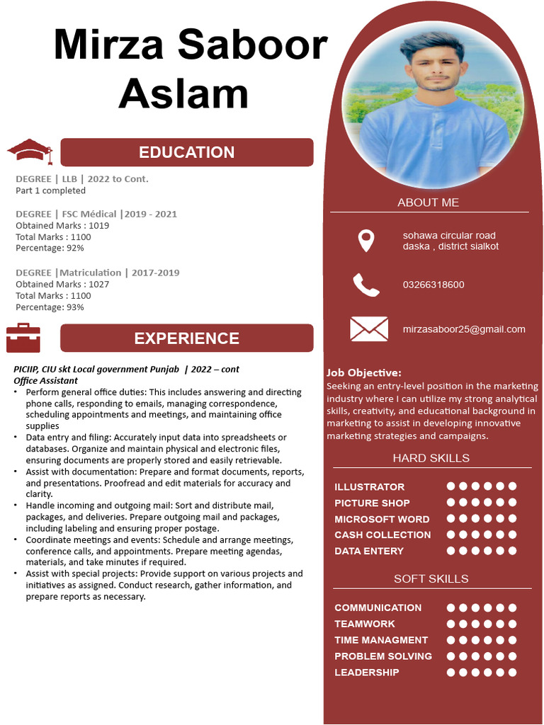 Mirza Saboor Aslam CV | PDF | Mail | Information Science