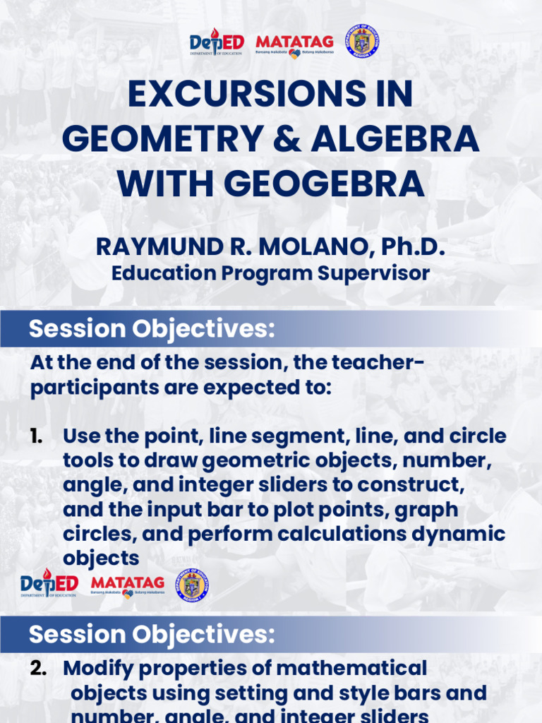 Session 7 Excursions in Geometry and Algebra With Geogebra | PDF | Triangle | Line (Geometry)