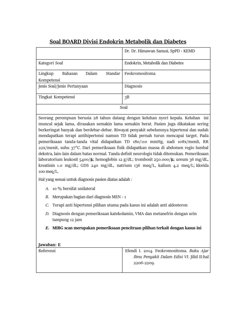 Soal Board EMD | PDF | Kesehatan Holistik