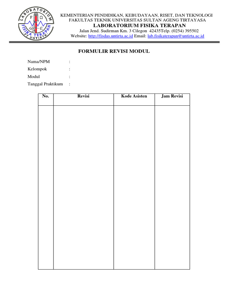 Formulir Revisi Modul Ganjil 2023-2024 | PDF | Sains & Matematika ...