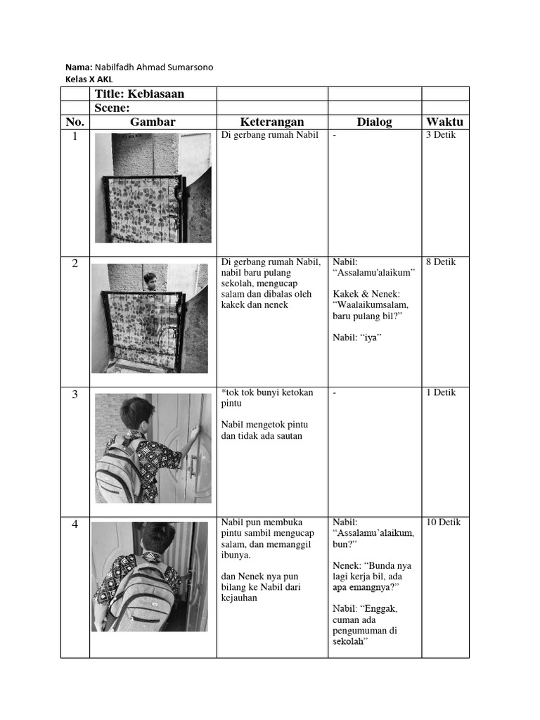 Storyboard Nabil | PDF