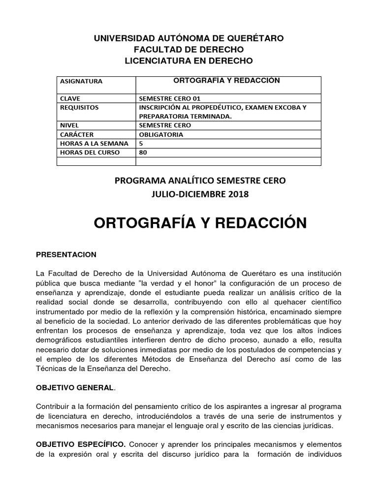 Ortografia y Redaccion | PDF | Enseñando | Aprendizaje