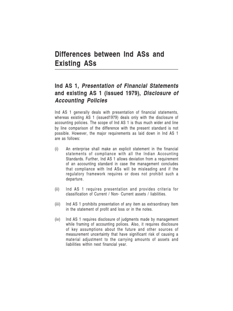 Differences Between Ind As's and Ting As | PDF