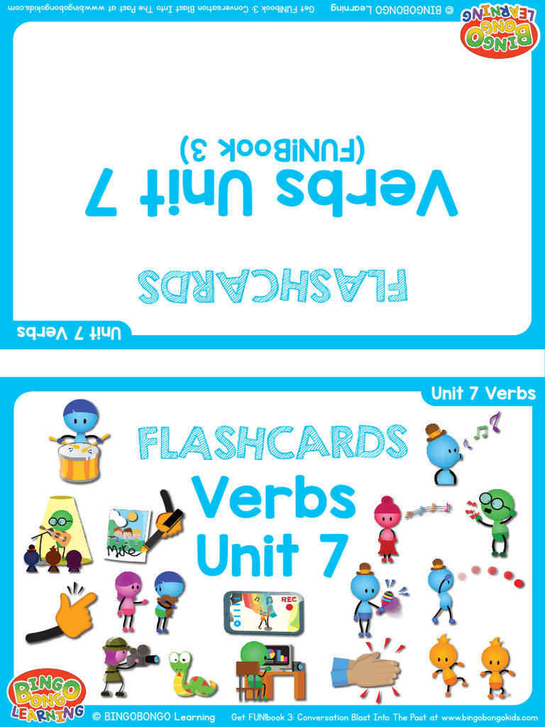 Verbs Flashcards Double Sided Unit 7 | PDF