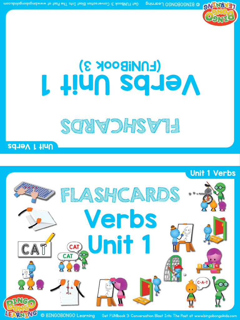 Verbs-Flashcards-double-sided-Unit-1 | PDF | Linguistics | Languages