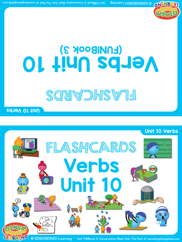 Verbs Flashcards Double Sided Unit 10 | PDF | Language Arts & Discipline