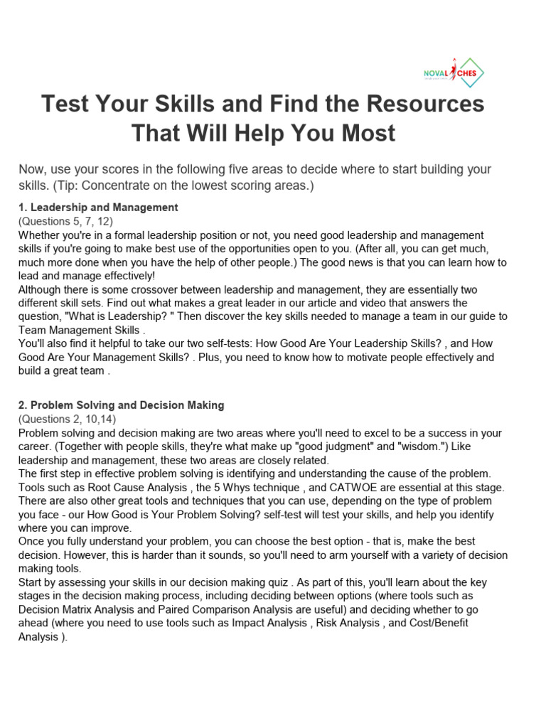 NVL Sharing - Test Your Skills - Find The Resources That Will Help You ...