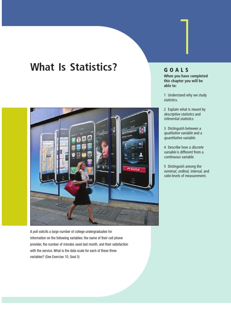 What Is Statistics?: Goals Goals | PDF | Level Of Measurement ...