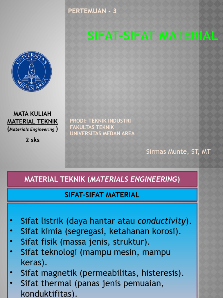 MT 3. Sifat Sifat Material | PDF