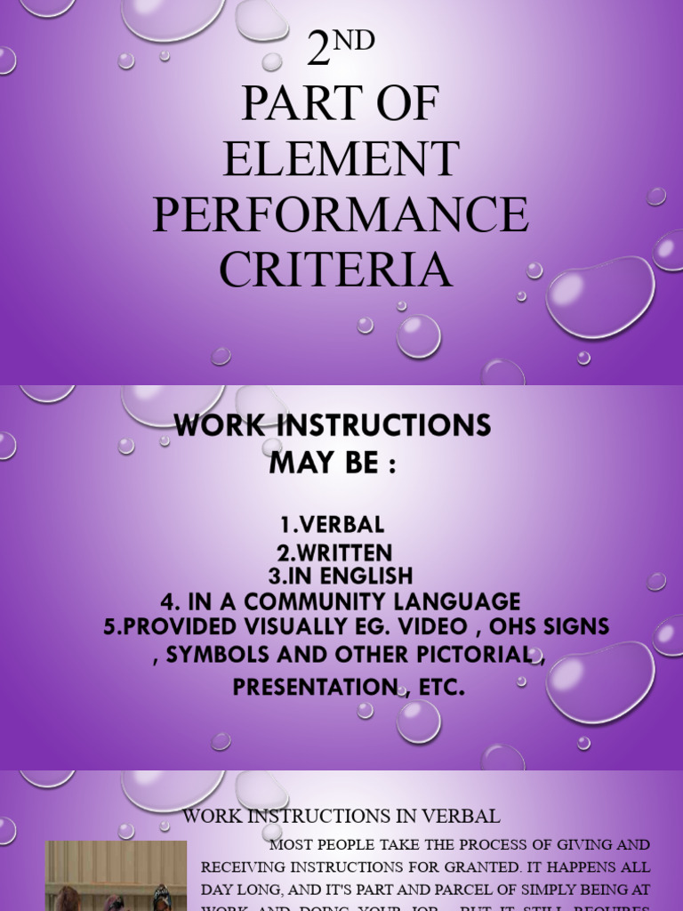 2nd Element Performnce Criteria Mariele Calingao | PDF | Hazards | Risk