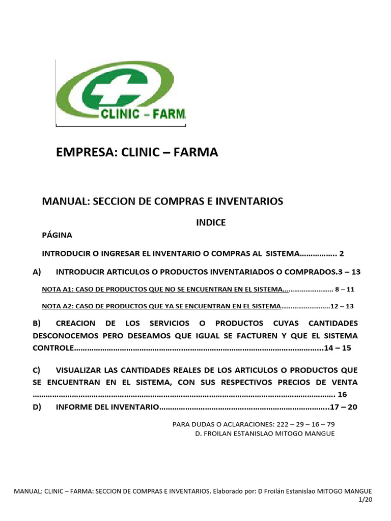 Manual Seccion de Compras e Inventarios | PDF | Ventana (informática) | Informática