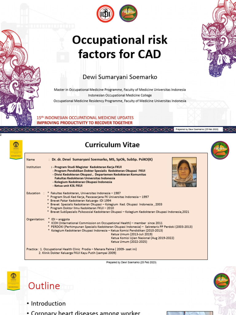 Occupational CAD Risk Factors Analysis | PDF | Cardiovascular Diseases ...