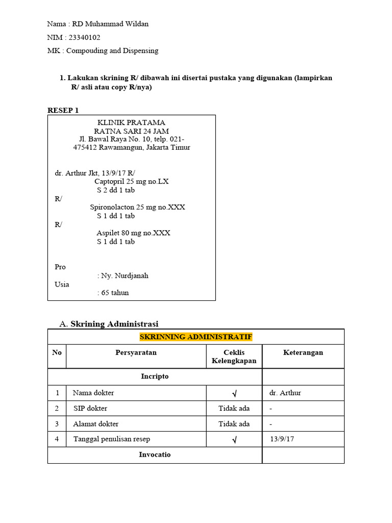 RD Muhammad Wildan - Resep CND | PDF
