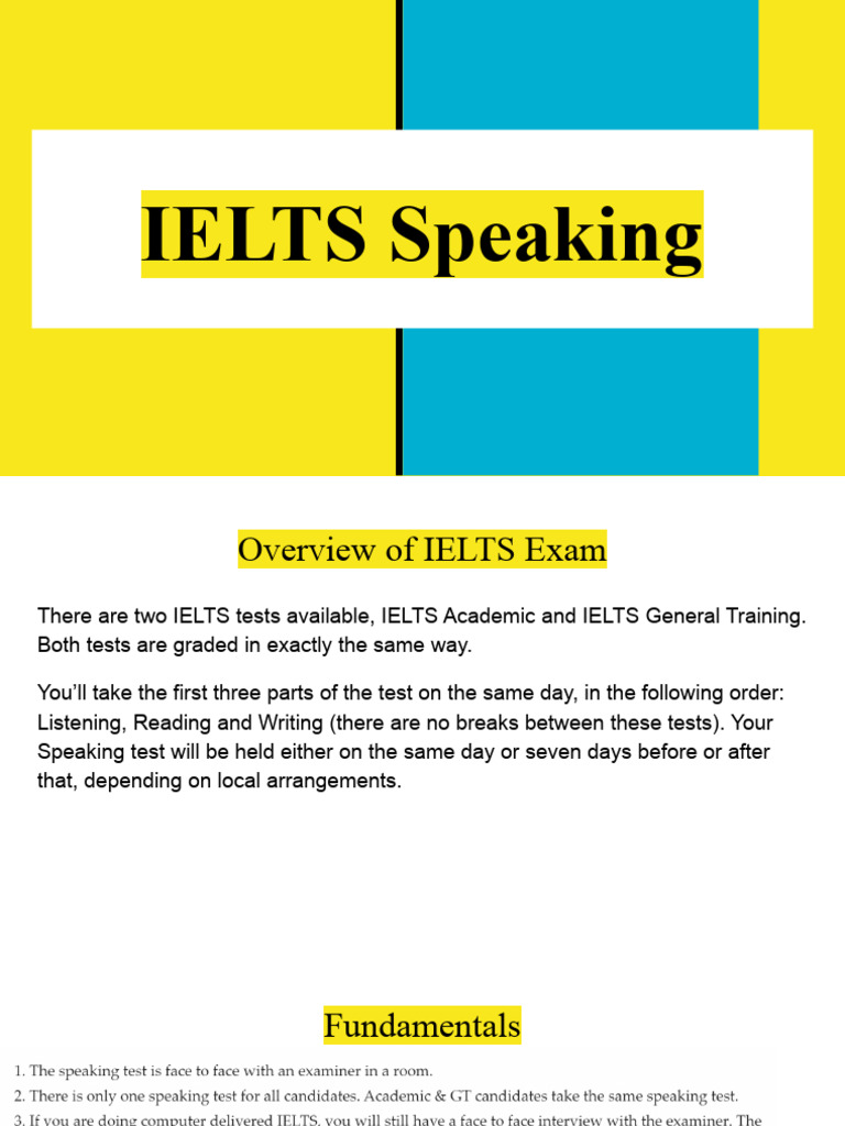 IELTS Speaking Test Guide | PDF | Question | Word