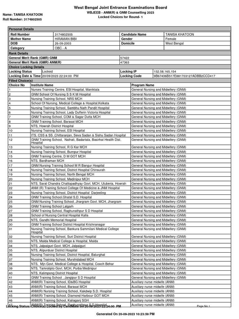 Lock Choice Tani | PDF | Midwife | Social Policy