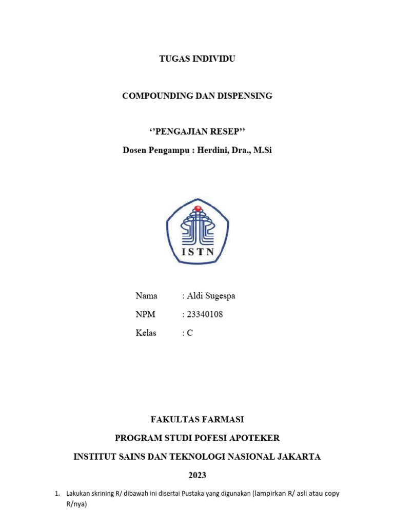 CND Aldi Sugespa - 23340108 | PDF | Kesehatan Holistik
