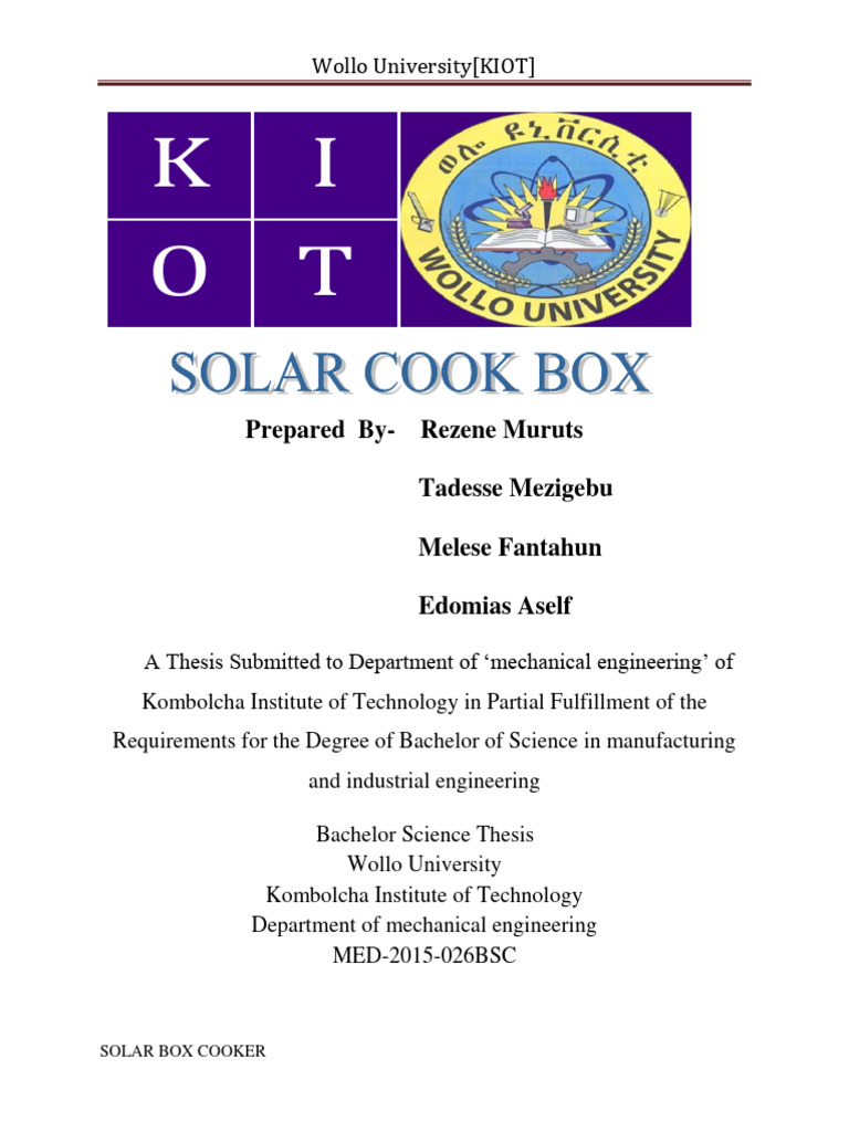 Solar Box Cooker | PDF | Solar Energy | Renewable Energy