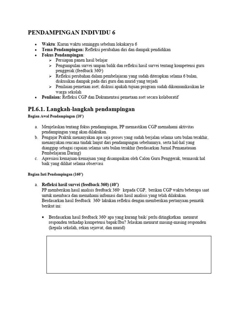 Pendampingan Individu 6 | PDF