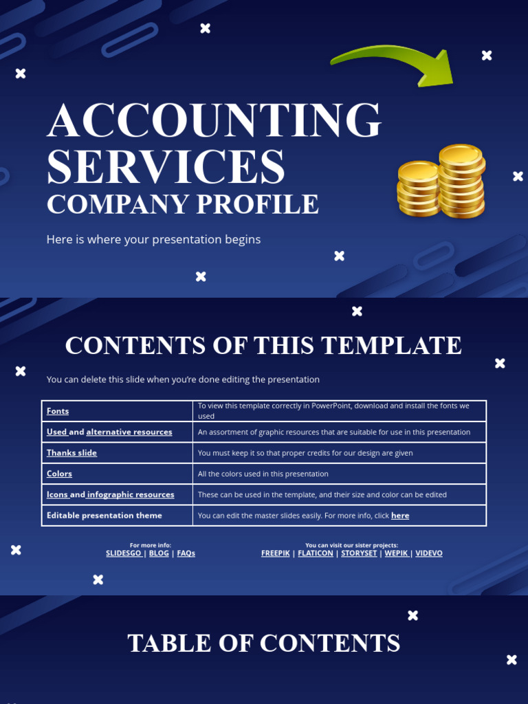 Accounting Services Company Profile by Slidesgo | PDF | Planets | Solar ...
