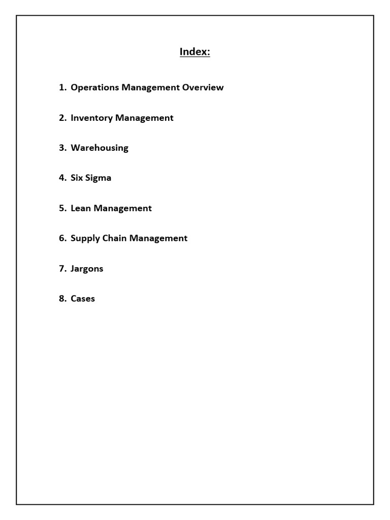 Operations Handbook | PDF | Warehouse | Logistics