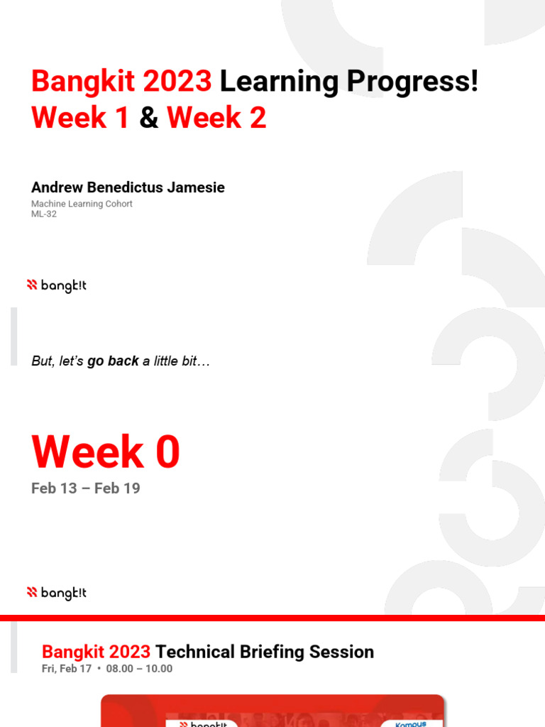 Bangkit 2023 Learning Progress Week 1 & Week 2 | PDF
