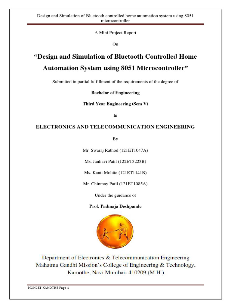 Sem 5 MP Report | PDF | Bluetooth | Mobile App
