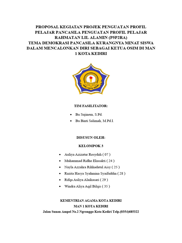 PROPOSAL P5P2RA XB KELOMPOK 3 Rvs | PDF | Seni
