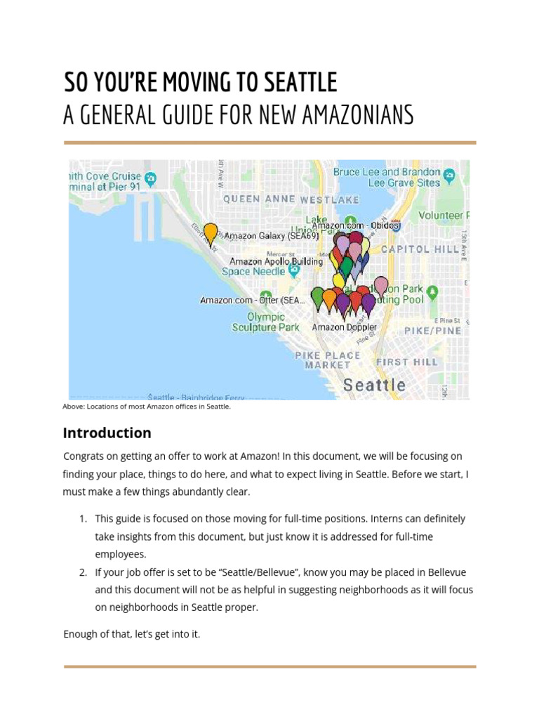 So Youre Moving To Seattle | PDF | Apartment | Seattle