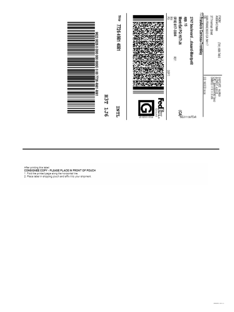 Ship Label | PDF | Cargo | Consignee