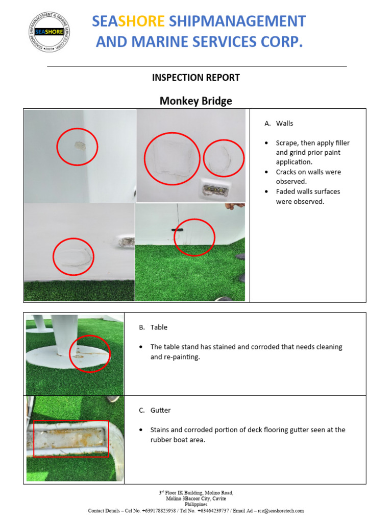 Inspection Report Final | PDF | Corrosion | Manufactured Goods