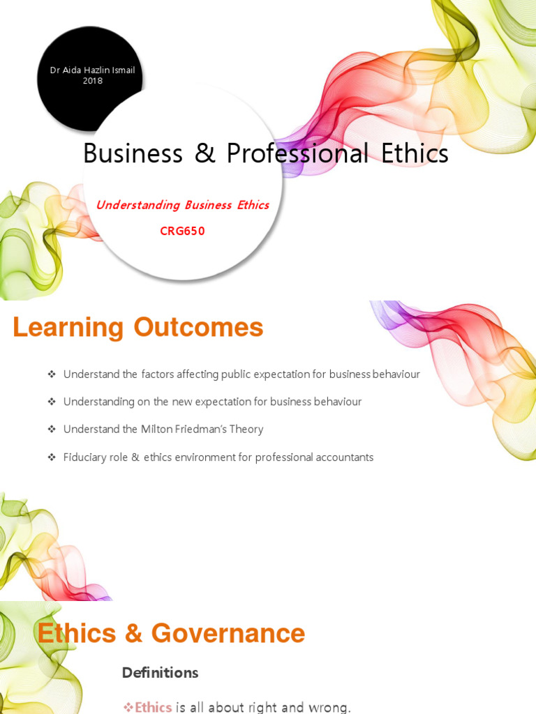 Chapter 1 - Understanding Business Ethics | PDF | Business Ethics ...