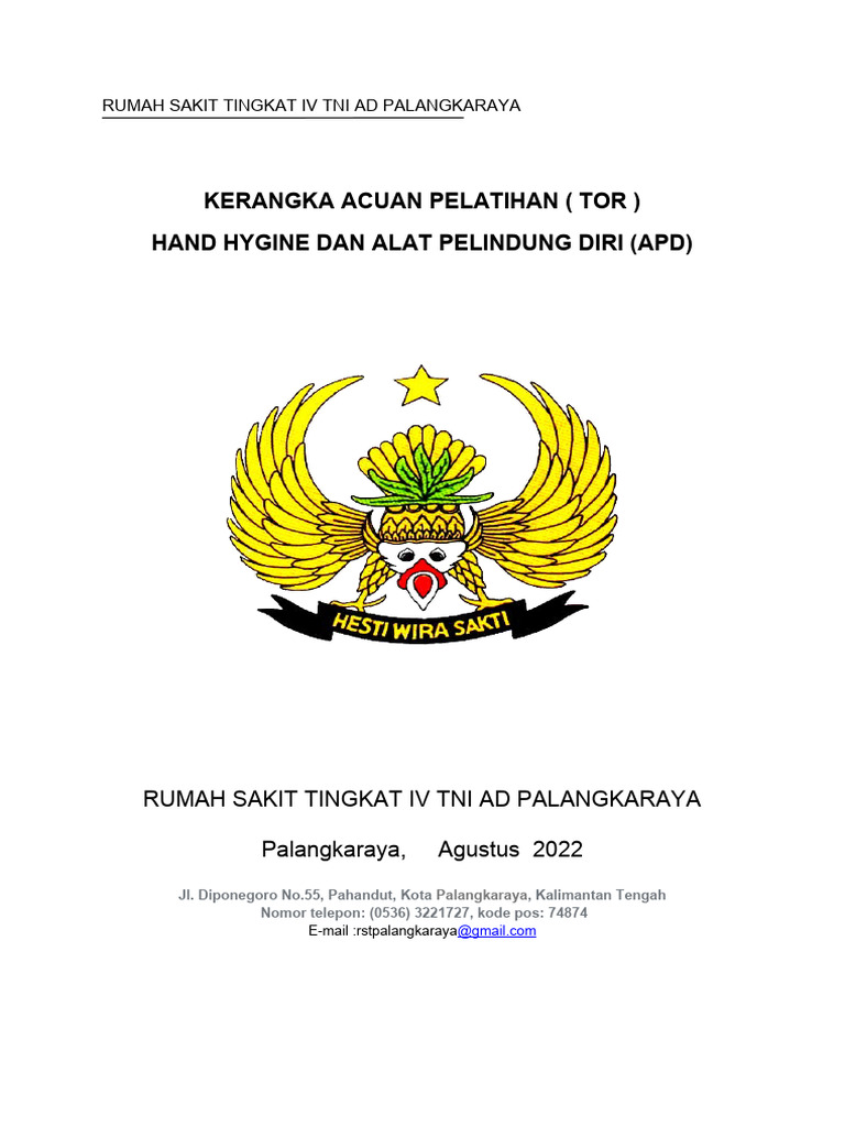 Tor Pelatihan Hand Hygines Dan Apd | PDF