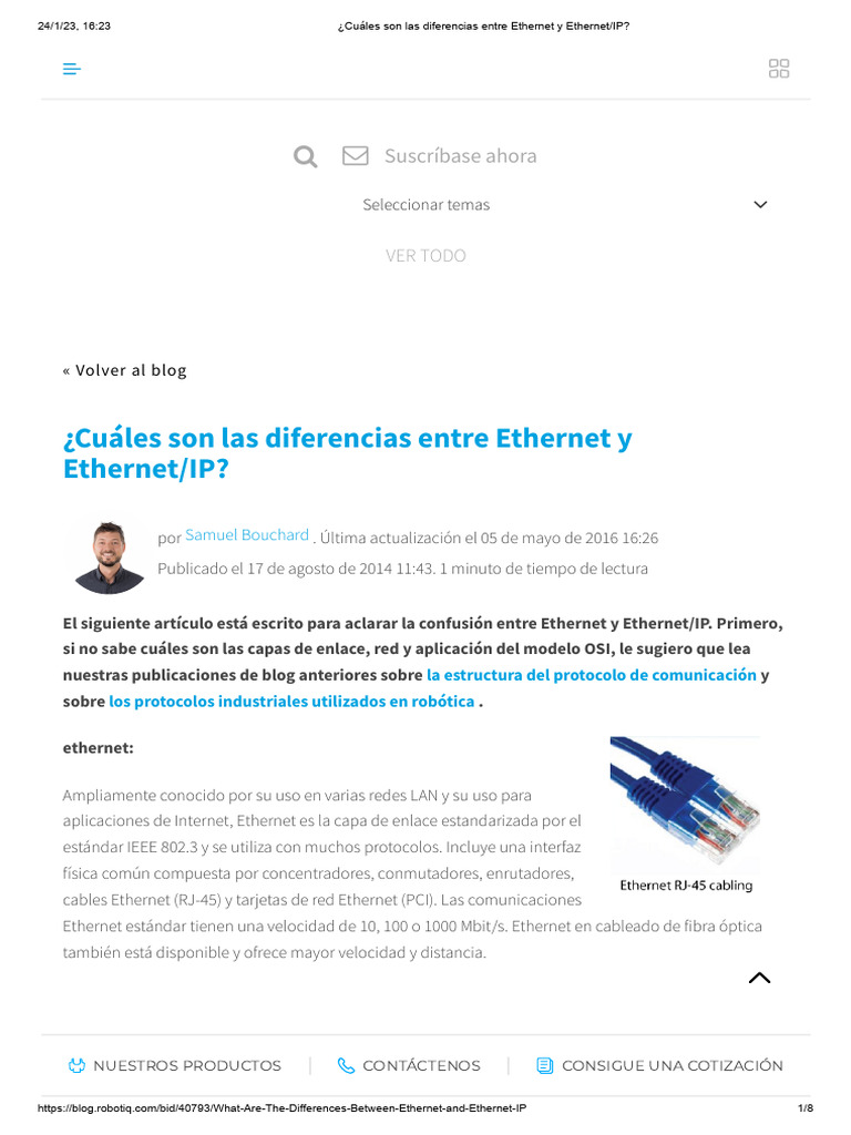 Diferencias entre Ethernet y Ethernet/IP | PDF | Ethernet | Red de ...