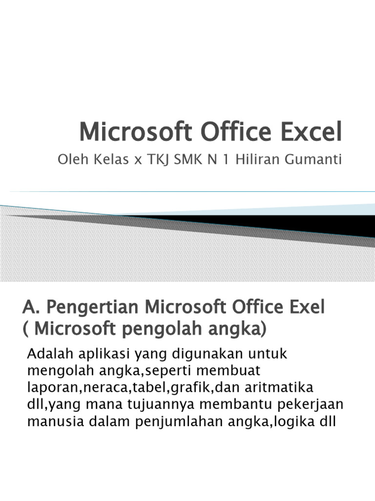Microsoft Office Excel | PDF | Metode & Bahan Ajar | Komputer