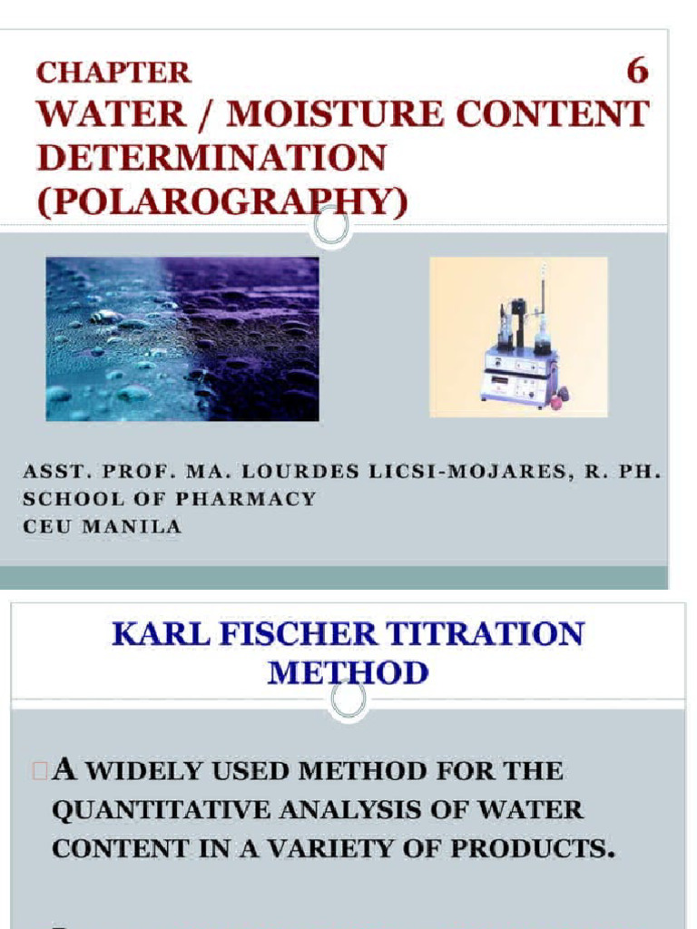 Water and Moisture Content | PDF