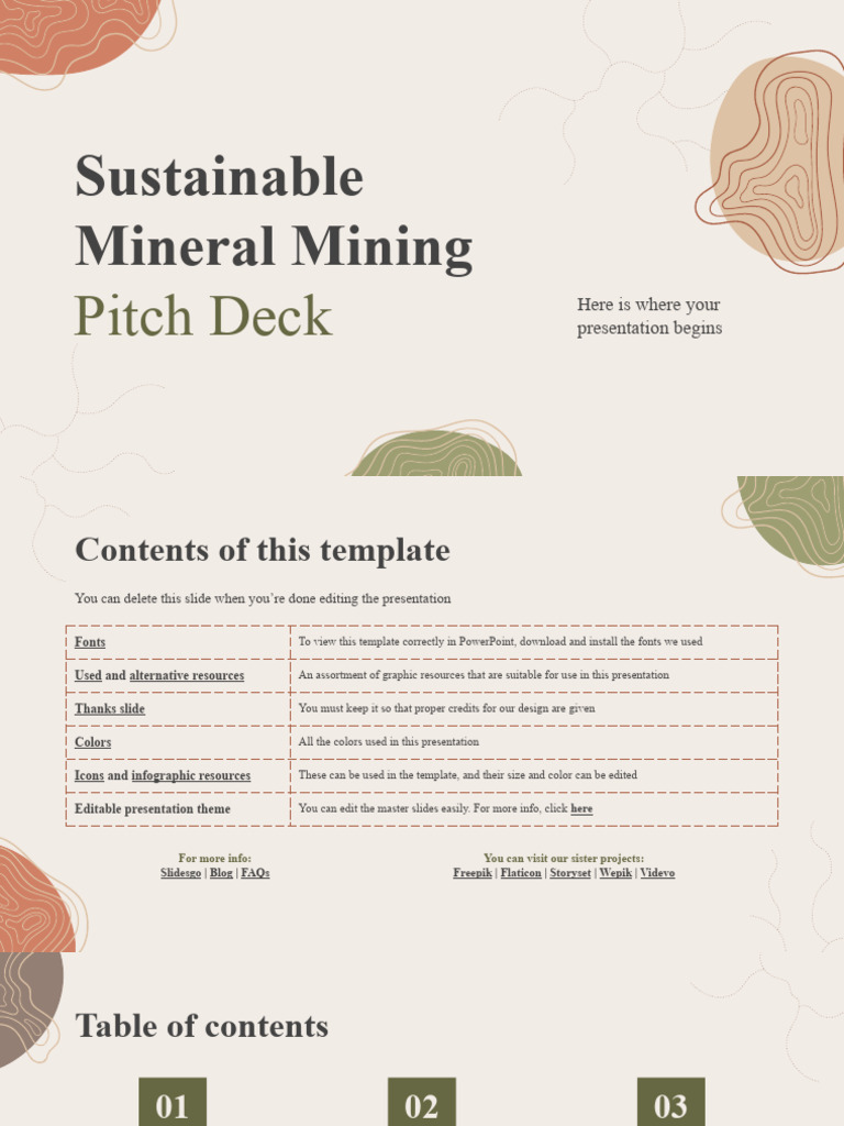 Sustainable Mineral Mining Pitch Deck | PDF | Market (Economics) | Demand