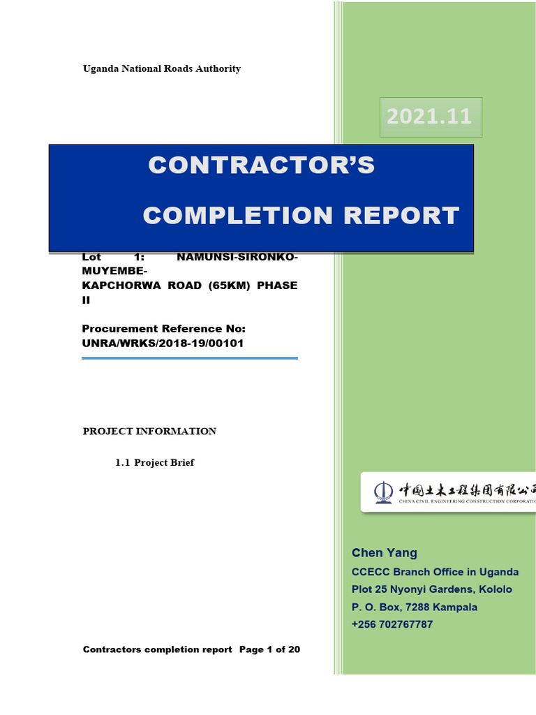 Completion Report | PDF | Road | Personal Protective Equipment